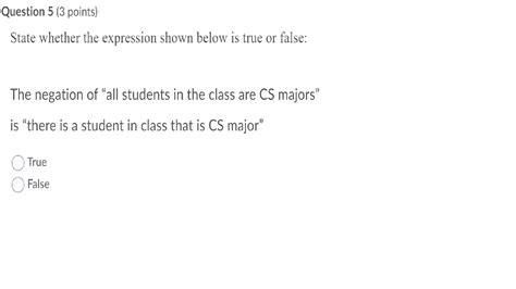 Solved Question Points State Whether The Expression Chegg