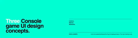 Console Game Ui Concepts Behance