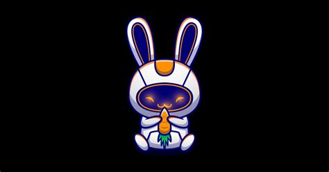 Cute Rabbit Robot Hug Carrot Cartoon Cute Rabbit Robot Hug Carrot