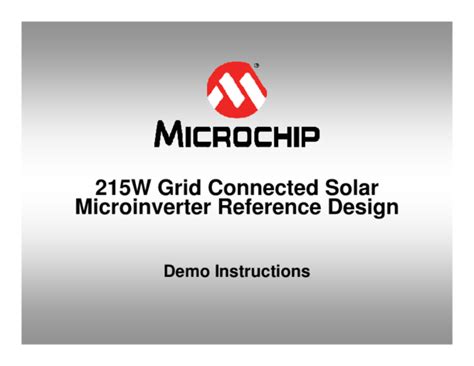 Pdf 215w Grid Connected Solar 215w Grid Connected Solar Microinverter Reference Design Demo