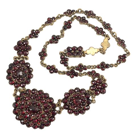 Antique Garnet Necklace Rose