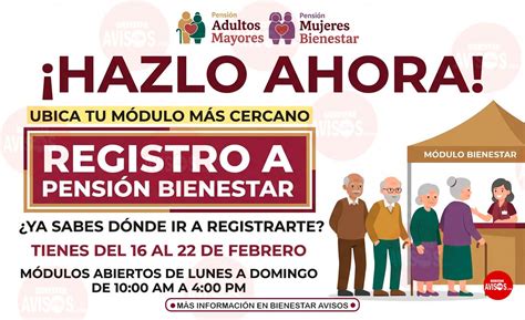 ≫ Ubica Tu Módulo Bienestar Dónde Será El Registro De La Pensión Para