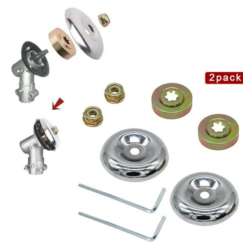 잔디 트리머 헤드 어댑터 부착 너트 고정 키트 트리머 헤드 잔디 깎는 날 트리머 브러시 커터 정원 도구 Aliexpress