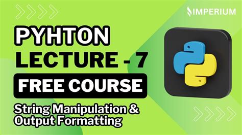 Input And Output In Python String Manipulation And Output Formatting