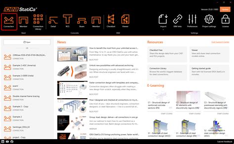 continuous beam over column connection design en idea statica