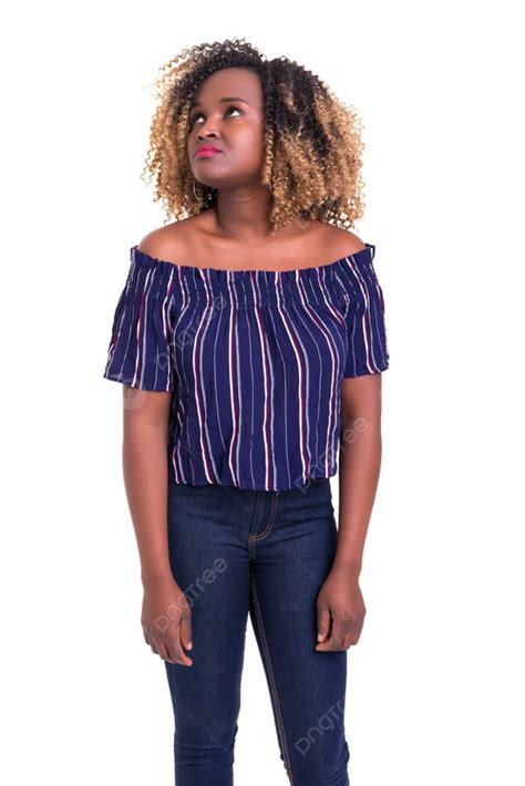 슬픈 아프리카 여성의 스튜디오 샷 사진 배경 및 무료 다운로드를위한 그림 Pngtree