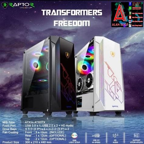 Jual Casing Pc Cpu Raptor Freedom Shopee Indonesia
