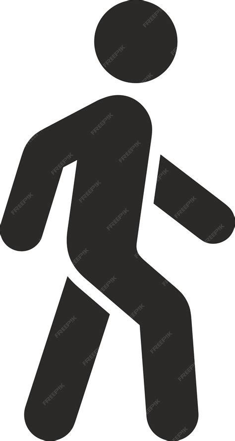 Premium Vector Human Walking Icon Vector Pedestrian Symbol Walk Sign