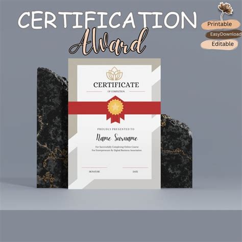 Certificate Of Completion Seal Etsy
