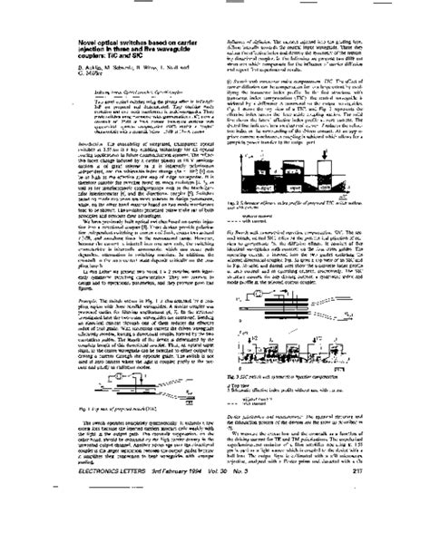 novel optical switches based on carrier injection in three and five