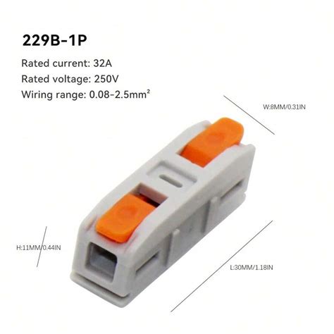 PCS Mini Fast Wire Connector Pin Pin Pin Spliceable Hard Wire Direct Insertion Multi Input