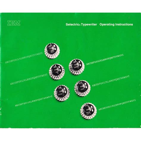 Digital User Manual For An IBM Selectric Desktop Electric Typewriter PDF Selectric One