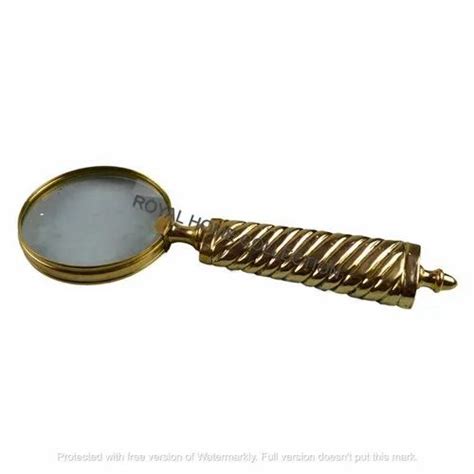 Royal Golden Classic Magnifying Glass With Fancy Brass Handle Size