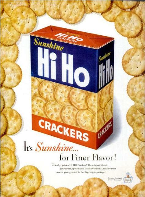 1950 Hi Ho Crackers Print Ad Crisper Crackers Ebay
