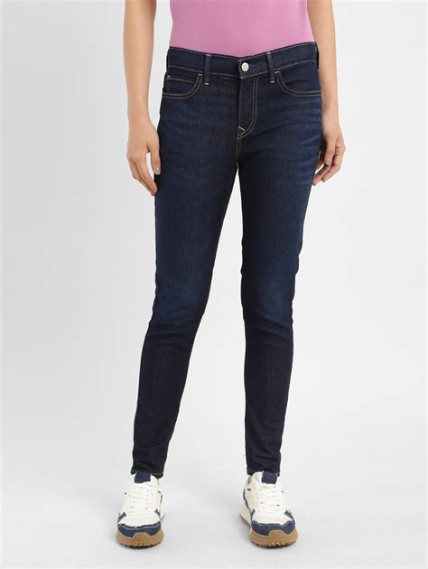 Womens 710 Blue Skinny Fit Mid Rise Jeans Levis India Store