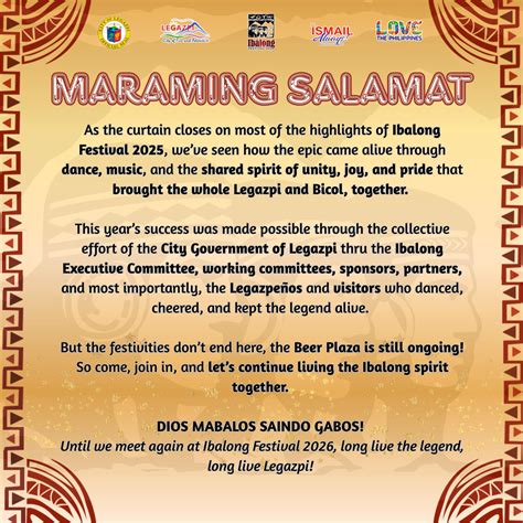 Ibalong ⚔️𝐌𝐀𝐑𝐀𝐌𝐈𝐍𝐆 𝐒𝐀𝐋𝐀𝐌𝐀𝐓 𝐒𝐀 𝐈𝐍𝐘𝐎𝐍𝐆 𝐋𝐀𝐇𝐀𝐓 ⚔️ As The Curtain Closes On Most Of The Highlights