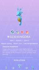 Kingdra Pokémon Go Wiki Fandom