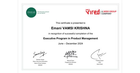 Executive Program In Product Management June December 2024 • Emani