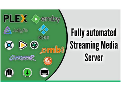 install plex media server emby server jellyfin kodi steamio sonarr