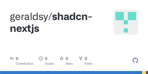 Github Geraldsyshadcn Nextjs