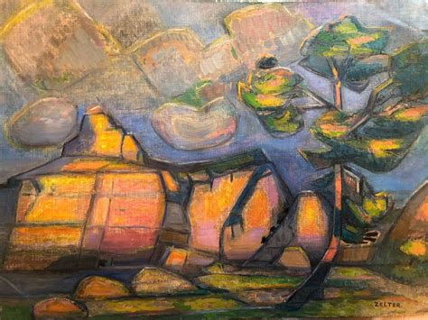 Proantic Landscape Of Provence By Georges Joseph Zelter Xx