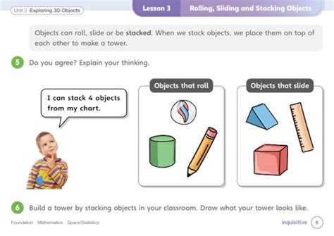 Rolling Sliding And Stacking Objects Lesson Maths Au