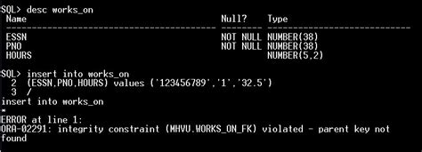 Oracle Sql Error Ora 02291 Integrity Constraint Mhvuworksonfk