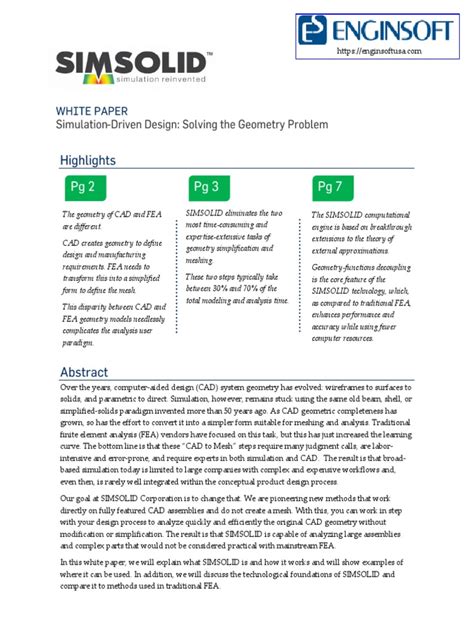 simsolid technical whitepaper pdf finite element method computer
