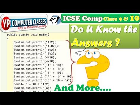 Most Difficult And Tricky Output Questions Of System Out Println In Java YP Computer Classes