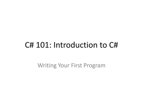 C 101 Intro To Programming With C Pptx Programming Languages Computing