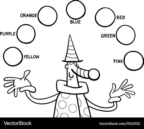 Main Colors Educational Coloring Task Royalty Free Vector