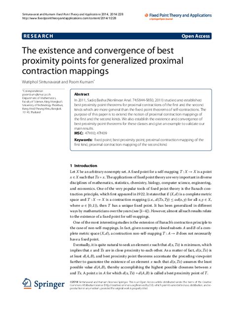 pdf existence and convergence of best proximity points in mathrm