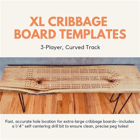 Xl Cribbage Board Templates 3 Player Curved Track Cribbage Board Template Cribbage Board