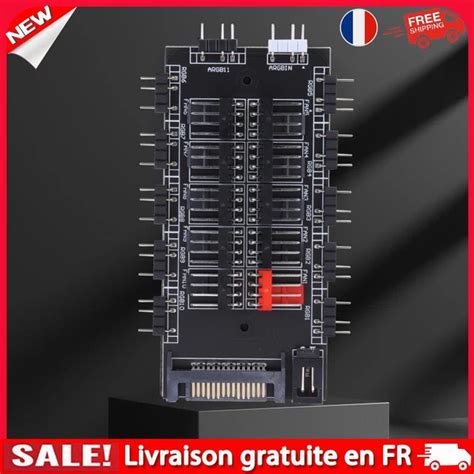 IN Fan Splitter V PIN ARGB SATA Power Splitter Adapter For PC Chassis Case EUR