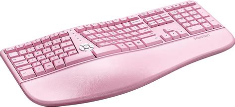 Meetion Pink Ergonomic Wireless Keyboard And Pink Ergonomic Vertical Mouse With Usb