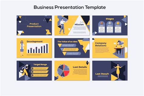 шаблон бизнес презентации Премиум векторы