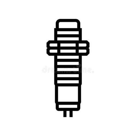 Proximity Sensor Module Line Icon Vector Illustration Stock Vector