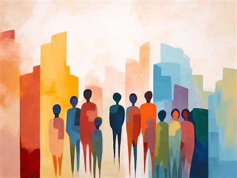 human community diversity premium ai generated image
