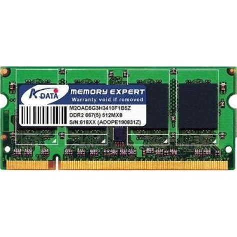 512mb A Data Ddr2 667 Pc2 5400 So Dimm 200 Pin Module