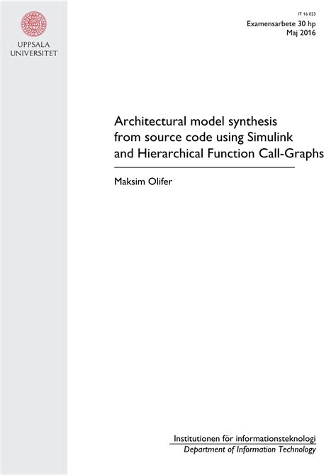Architectural Model Synthesis From Source Code Using Simulink And