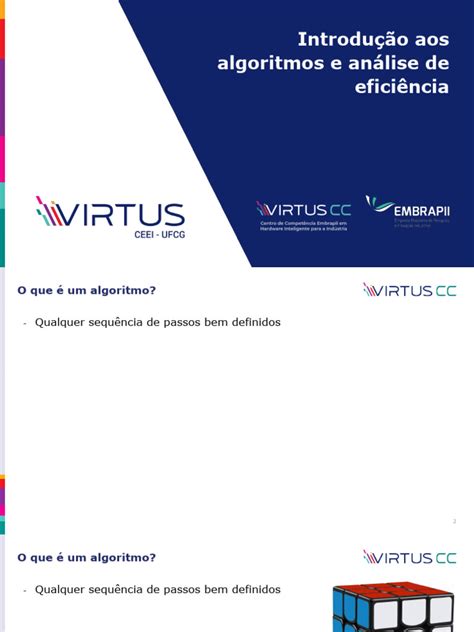Aula 01 Introdução Aos Algoritmos Pdf