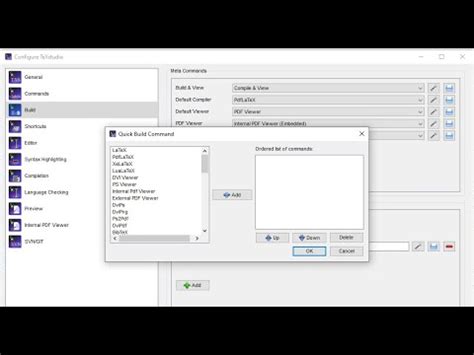 Configuring The Build System Texstudio Latex YouTube