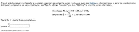 Solved The Null And Alternative Hypotheses For A Population Chegg