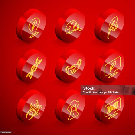 나뭇잎 돋보기 지구본 나뭇잎 또는 나뭇잎 Dna 기호 의료 보호 마스크 생물학적 위험 및 화학 폭발 아이콘으로 선 위치를