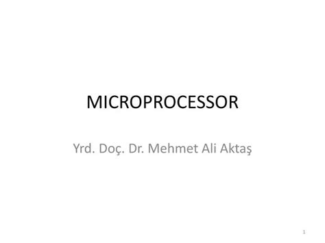 PPT MICROPROCESSOR PowerPoint Presentation Free Download ID 2233046