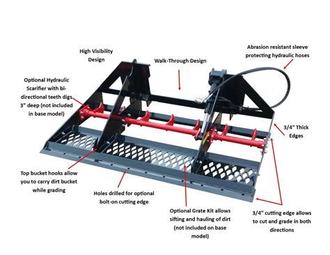 72 Land Leveler Messer Attachments