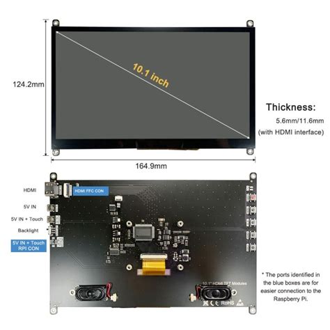 Raspberry Pi Lcd Display 101 7 Inch Touchscreen Monitor W Dual