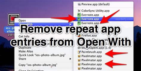 Remove Duplicates From The “open With” Right Click Menu In Mac Os X