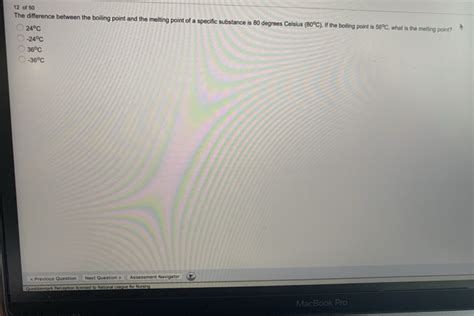 Solved 12 Of 50 The Difference Between The Boiling Point And Chegg Com