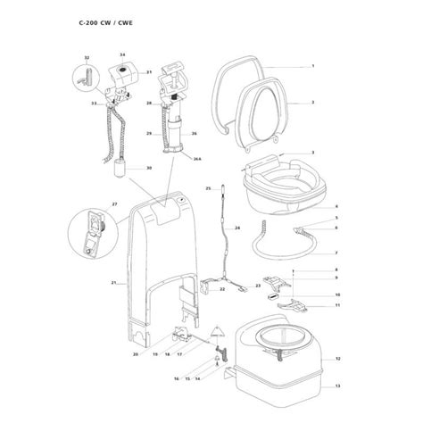 Thetford Cassette Toilet Parts Diagram
